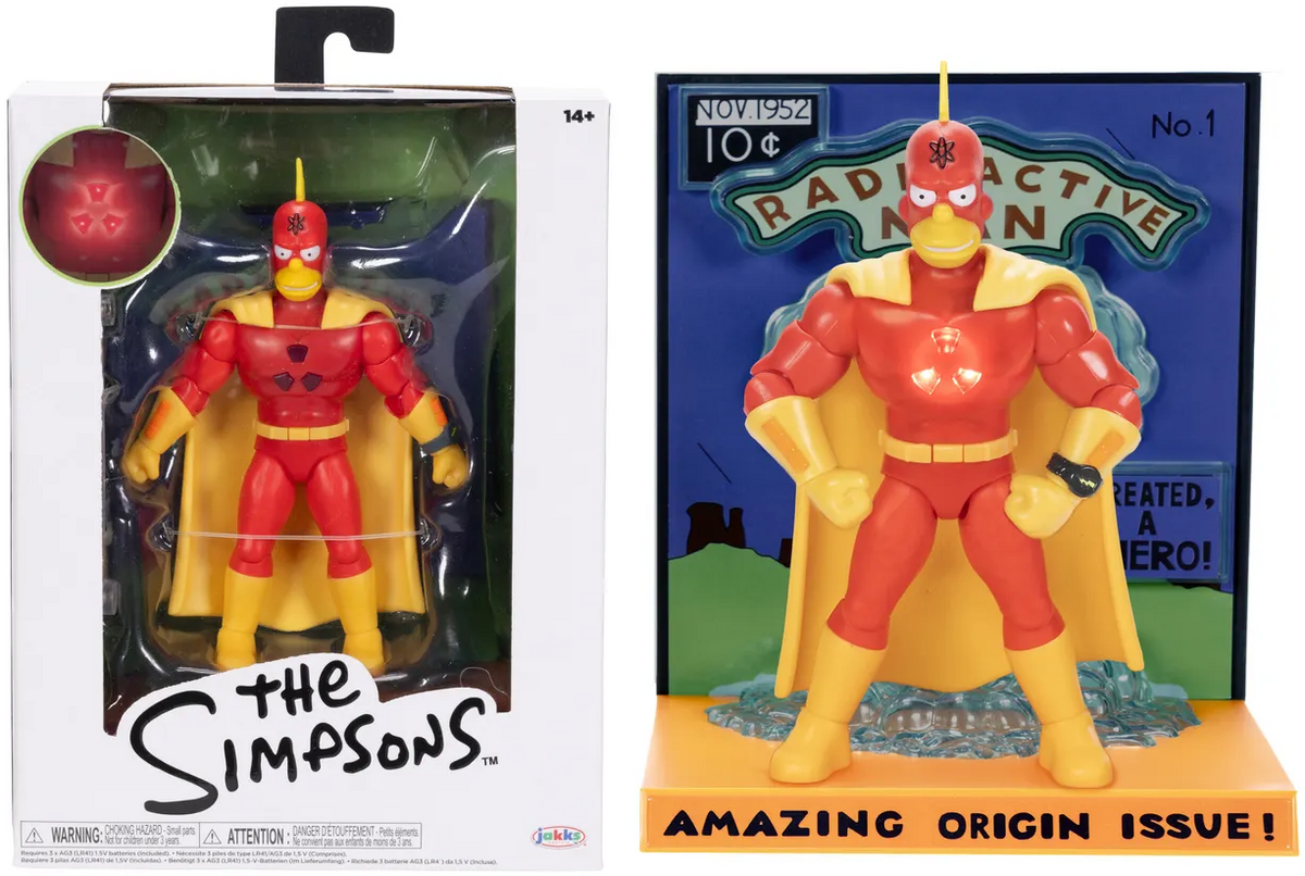The Simpsons Radioactive Man Premium 5 inch Scale Action Figure - Jakk – Props & Replicas.co.uk