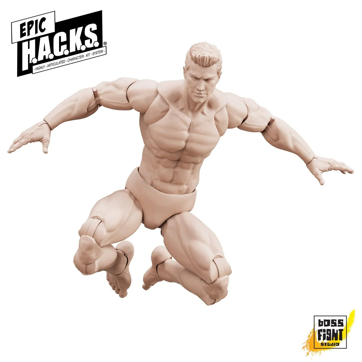 Epic H.A.C.K.S Blanks Champagne Beige Male 1:12 Scale Action Figure ...
