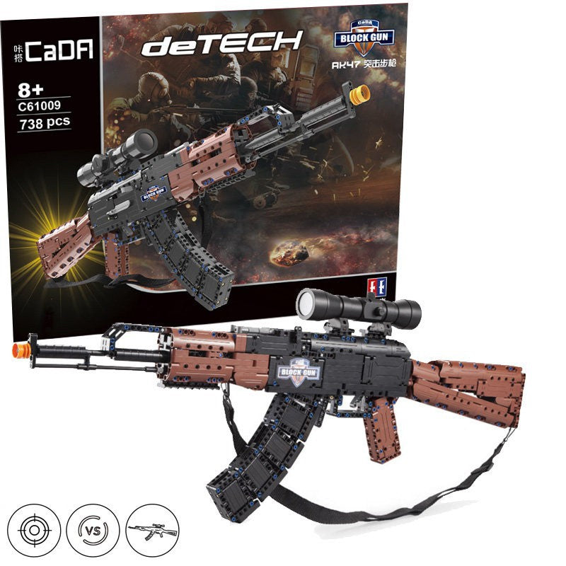 AK47 Assault Rifle Block Gun (Building Blocks) - CADA – Props ...