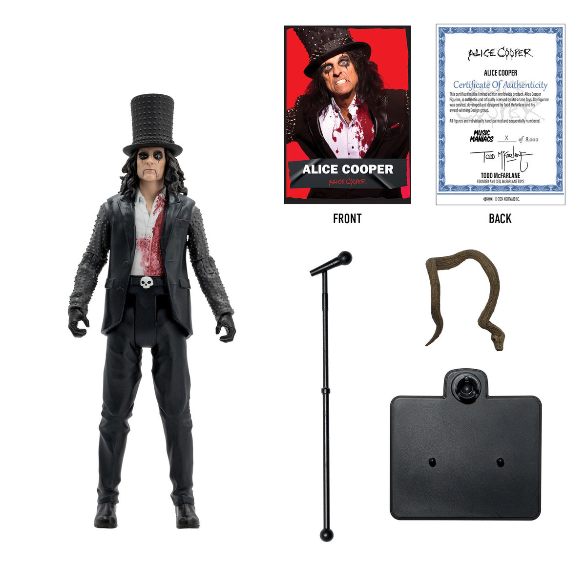 Alice Cooper (Music Maniacs: Metal) 6" Scale Action Figure - McFarlane ...