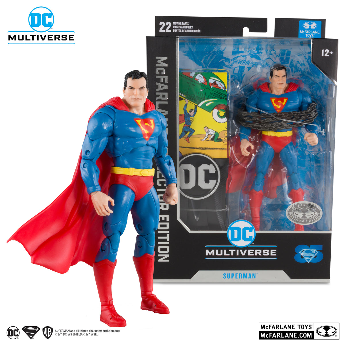 PLATINUM DC Multiverse Collector Edition Superman (Action Comics #1) 7 ...