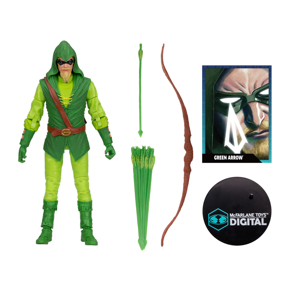 DC Multiverse Green Arrow (Longbow Hunter) 7" Scale Action Figure w/Mc ...