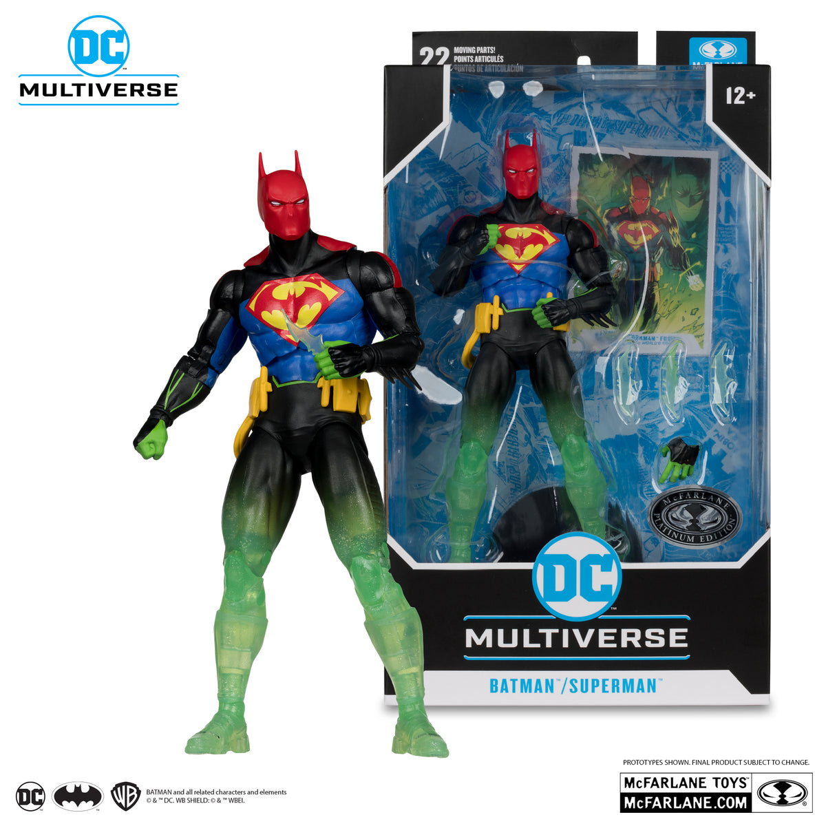 PLATINUM DC Multiverse Batman/Superman Fusion (Batman/Superman: World ...