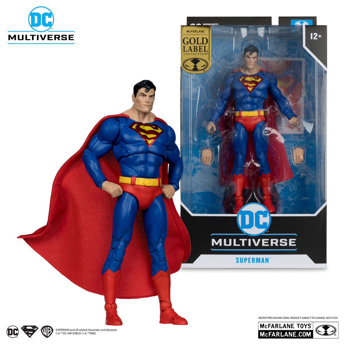 DC Multiverse Superman (Action Comics) Gold Label 7"Scale Action Figur ...