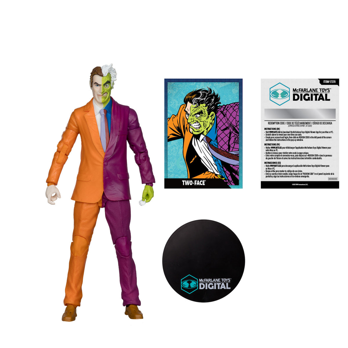 DC Multiverse Two-Face (DC: The Silver Age) w/McFarlane Toys Digital C ...