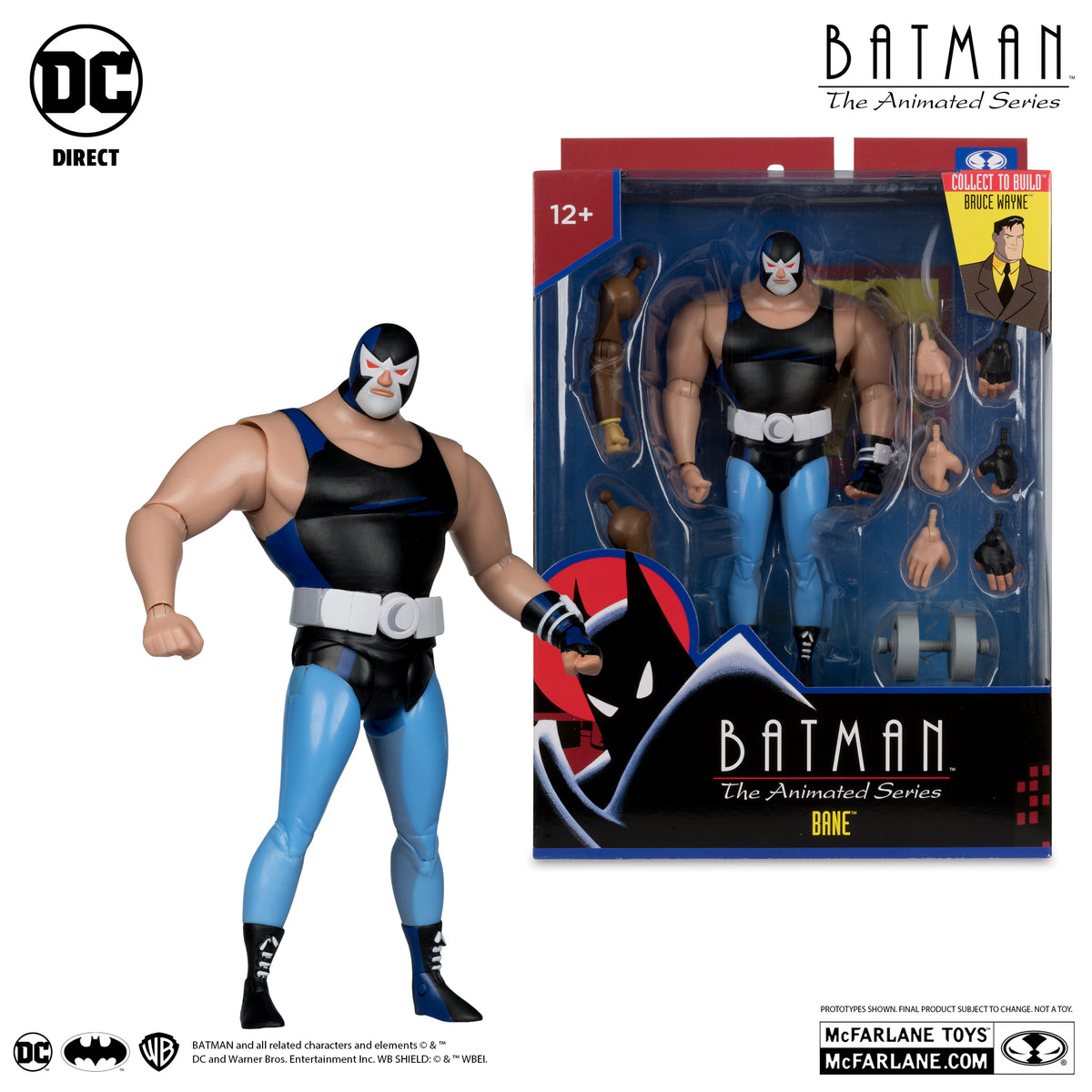 DC Comics Batman The Animated Series: Bane (Bruce Wayne BAF) 6" Inch S ...