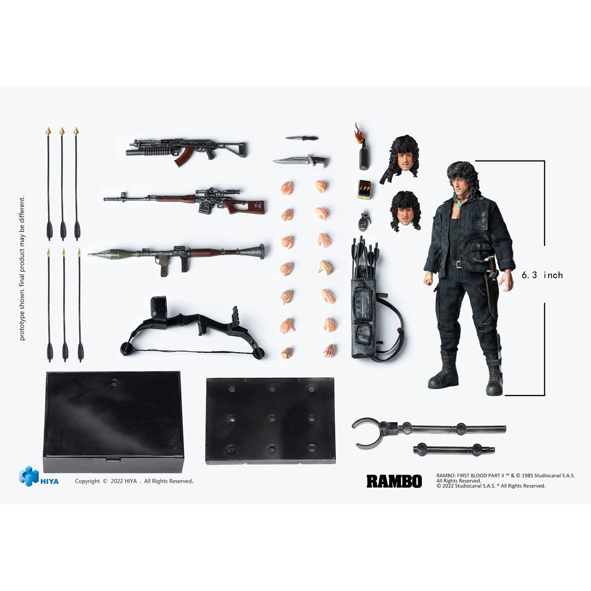 Rambo III Exquisite Super Series John J. Rambo 1:12 Scale Action Figur ...