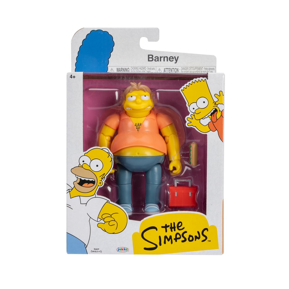 The Simpsons Barney Gumble with Sub and Lunch Box 5" inch Scale Action ...