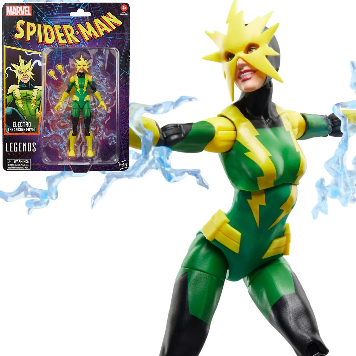 Marvel Legends Spider-Man Retro Electro (Francine Frye) 6" Inch Action ...