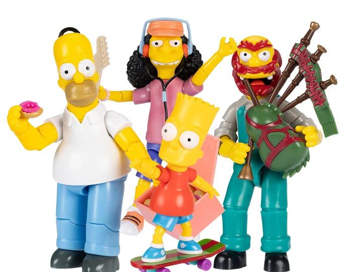 The Simpsons Wave 1 (Set of 4) 5" Inch Scale Action Figures - Jakks Pa ...