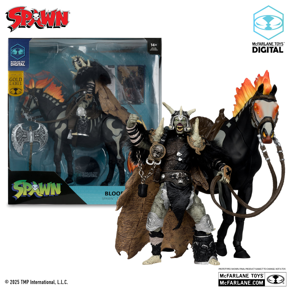 Bloodaxe with Horse (Spawn: The Dark Ages) Gold Label 2-Pack with McFa ...