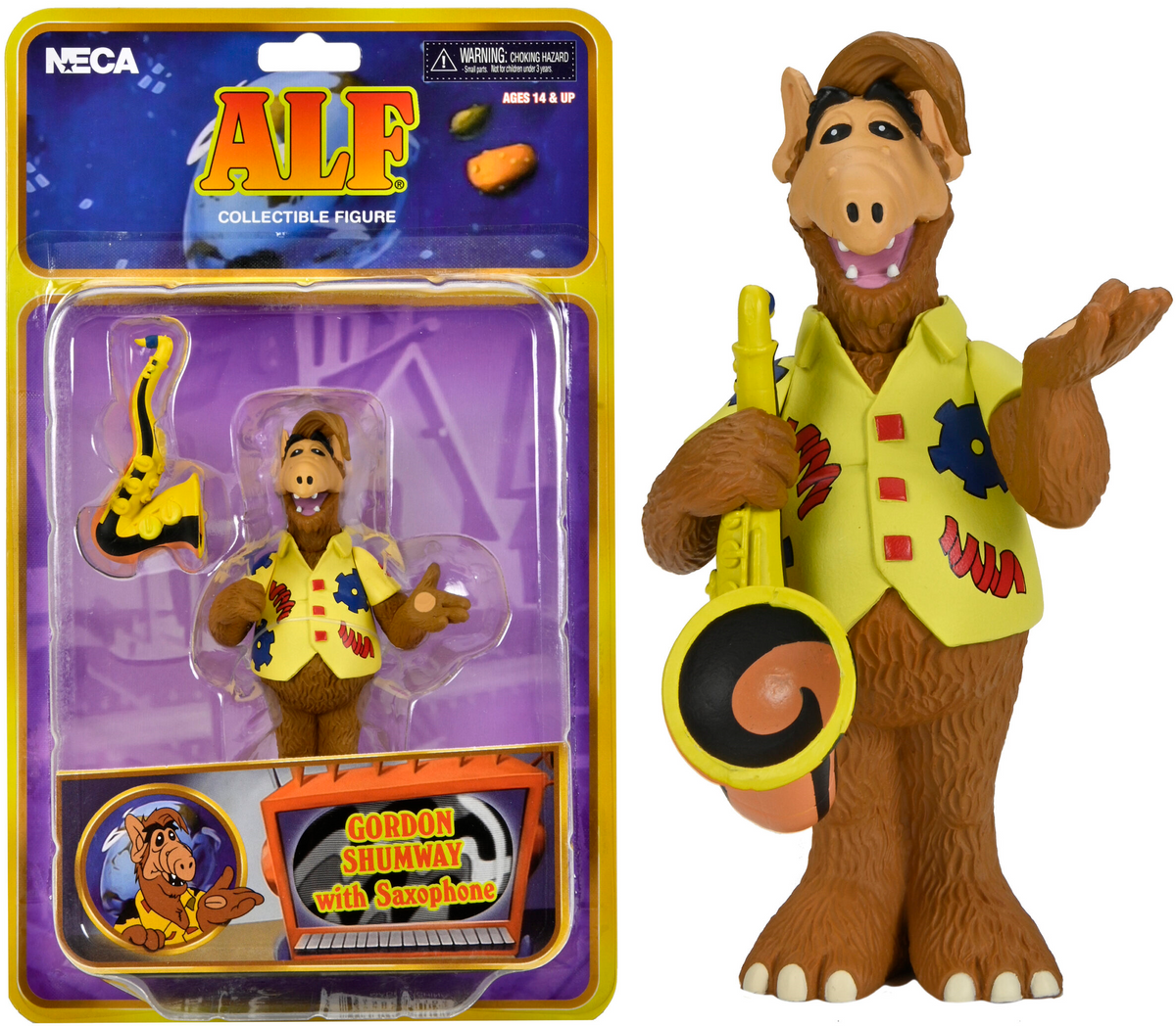 ALF - Toony Classics Alf with Saxophone 6” Scale Action Figure - NECA ...
