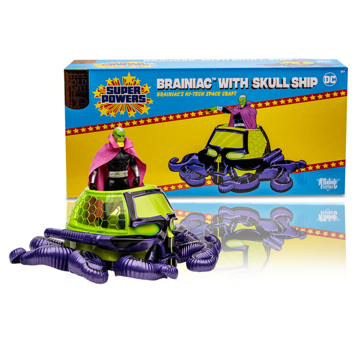 DC Super Powers Brainiac w/Skull Ship: Panic in the Sky (Gold Label ...