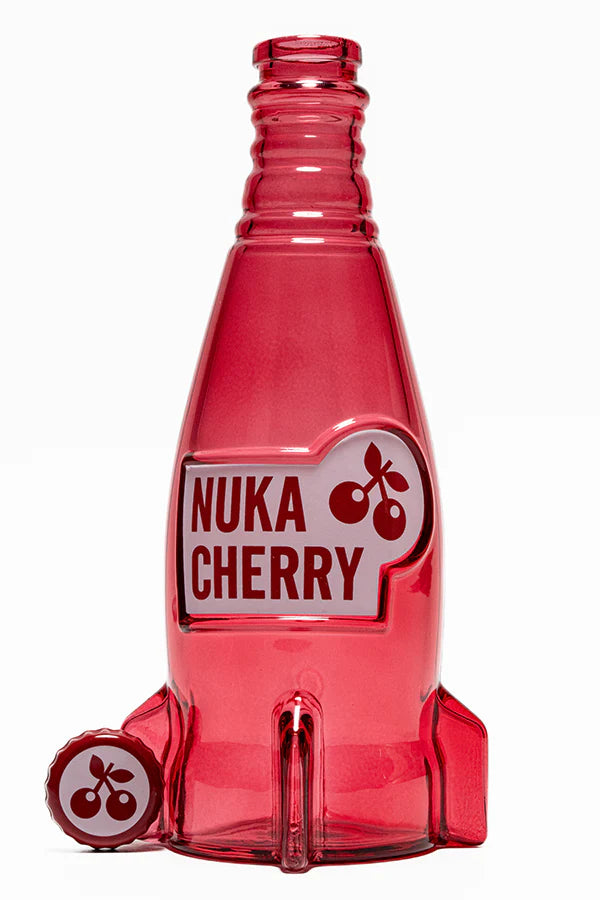 Fallout Nuka Cola Cherry Glass Bottle and Caps – Props & Replicas.co.uk
