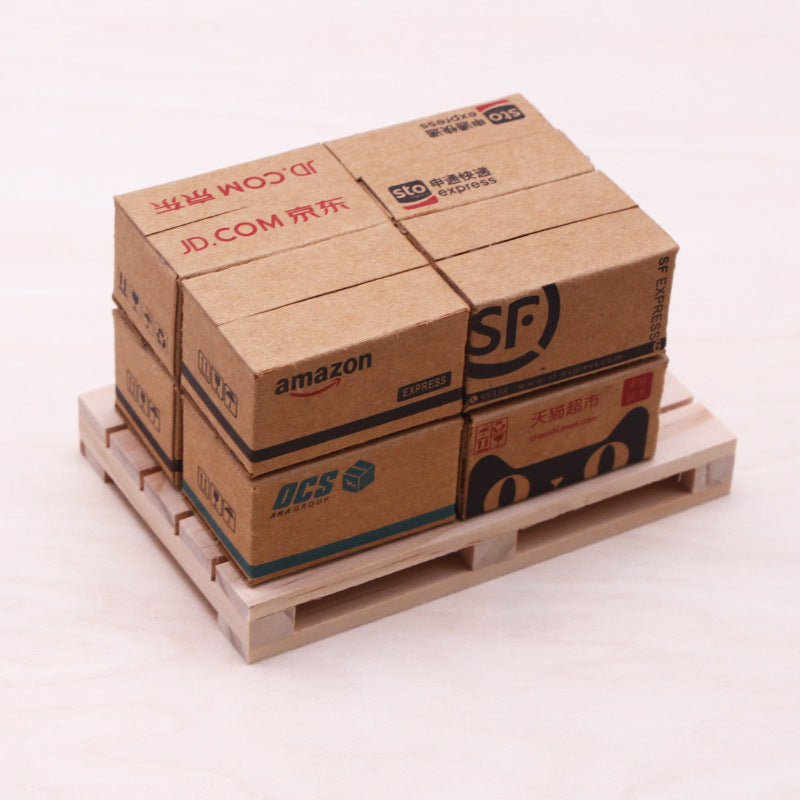1/12 Scale Cardboard Boxes (DHL Style) (5pcs) - Suitable for 6'" Inch ...