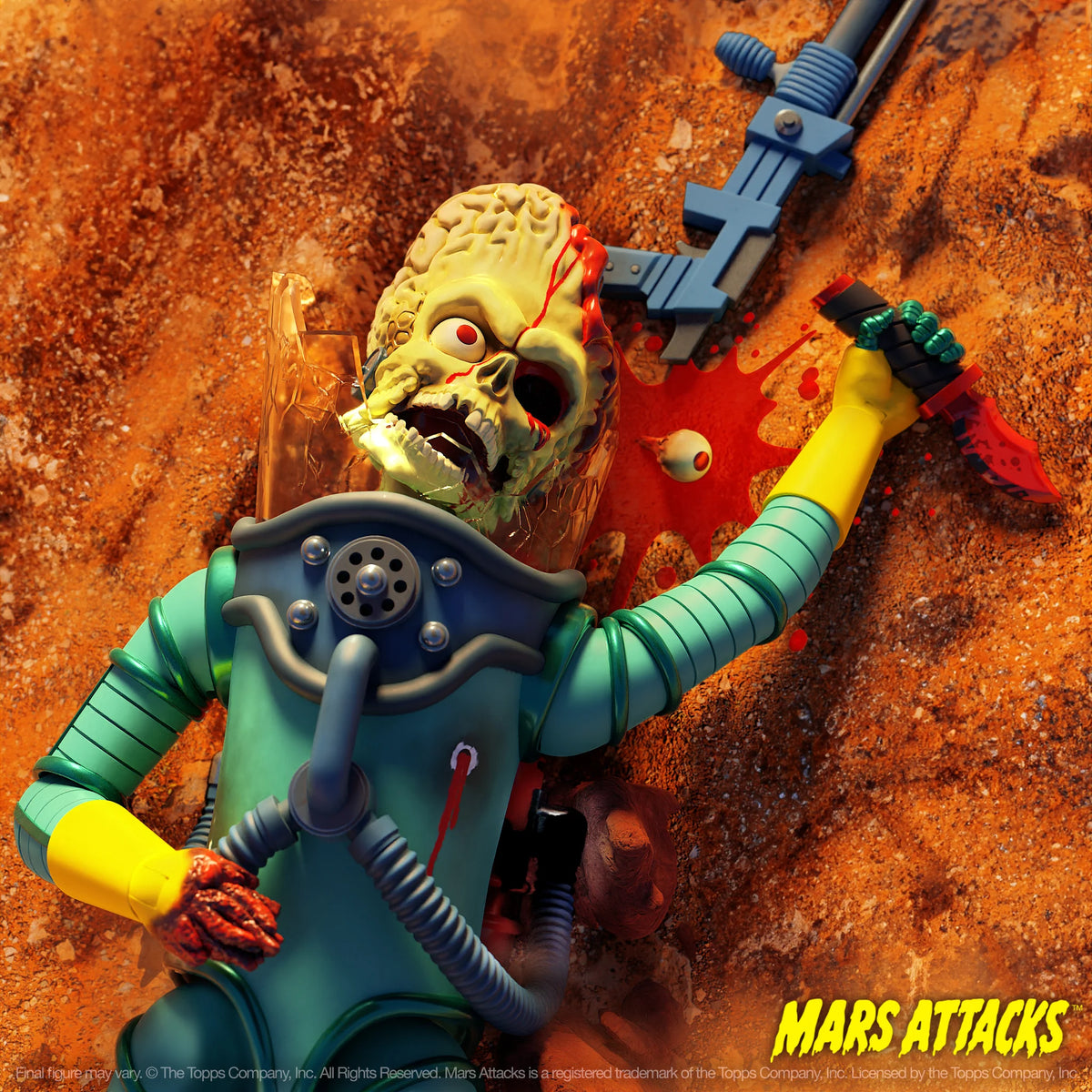 Mars Attacks! Ultimates Martian (Smashing the Enemy) 7" Inch Action Fi ...