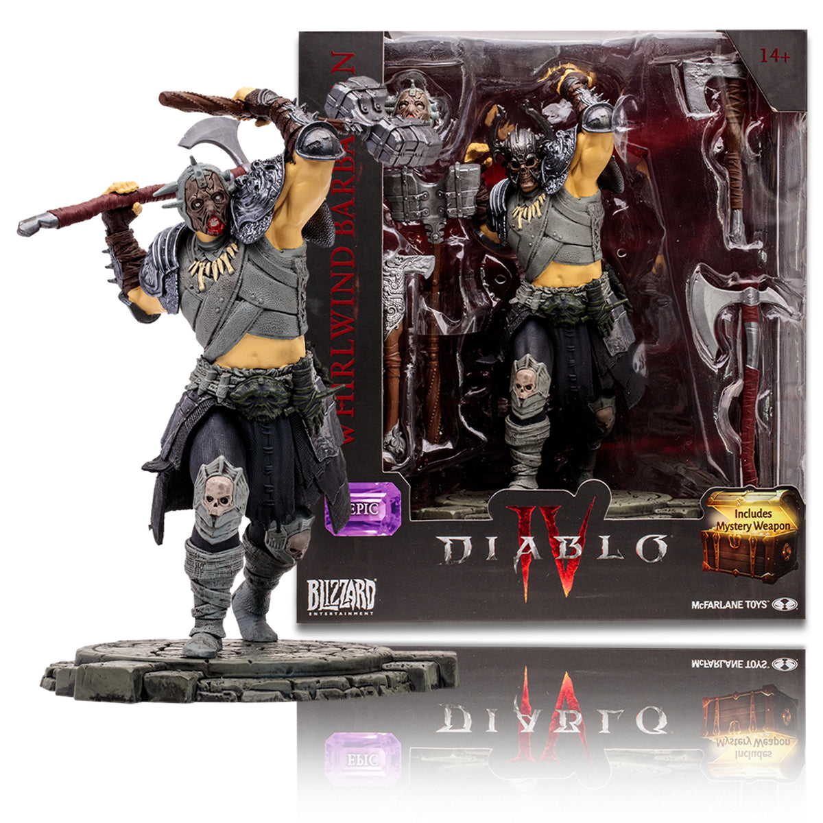 Whirlwind Barbarian: Epic (Diablo IV) 1:12 Posed Figure - McFarlane To ...