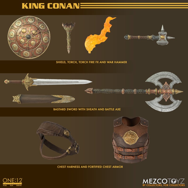 MEZCO One:12 Collective Conan the Barbarian King Conan Action Figure ...
