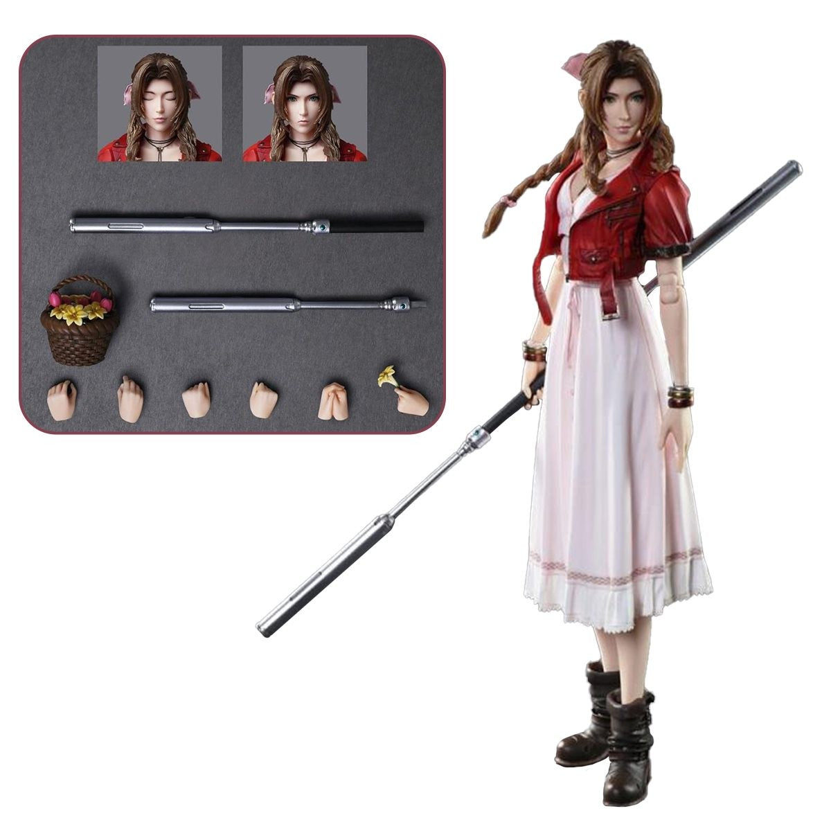 Final Fantasy VII Remake Play Arts Kai Action Figure - Aerith Gainsbor ...