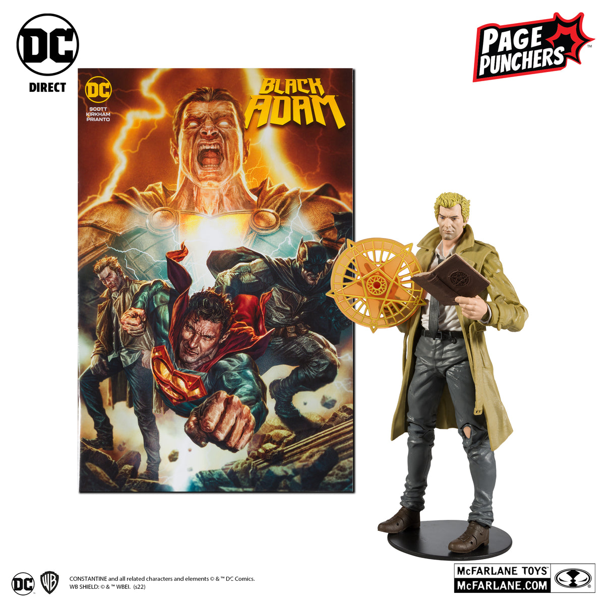 John Constantine 7" Inch Scale Action Figure with Black Adam Comic (Pa ...
