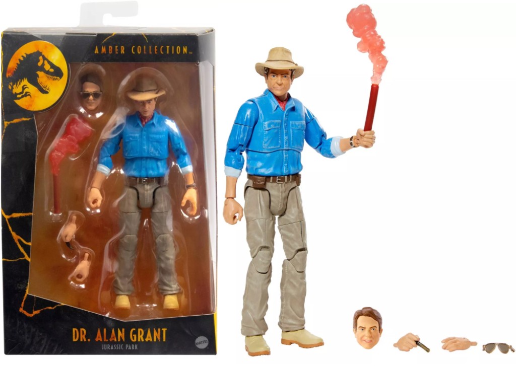 Jurassic Park Dr. Alan Grant Amber Collection 6" Inch Action Figure ...