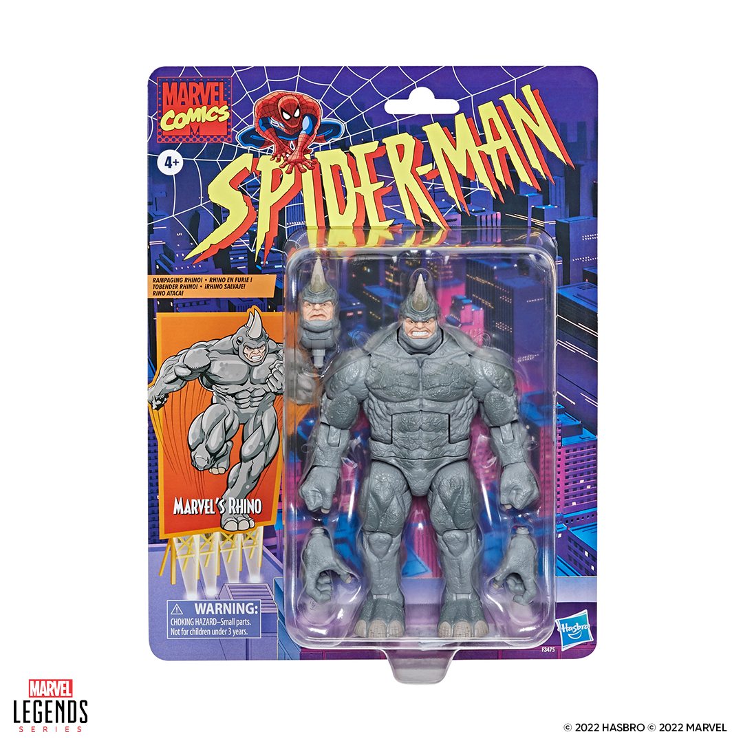 Marvel Legends Series Spider-Man Retro Marvel's Rhino 6" Inch Scale Ac ...