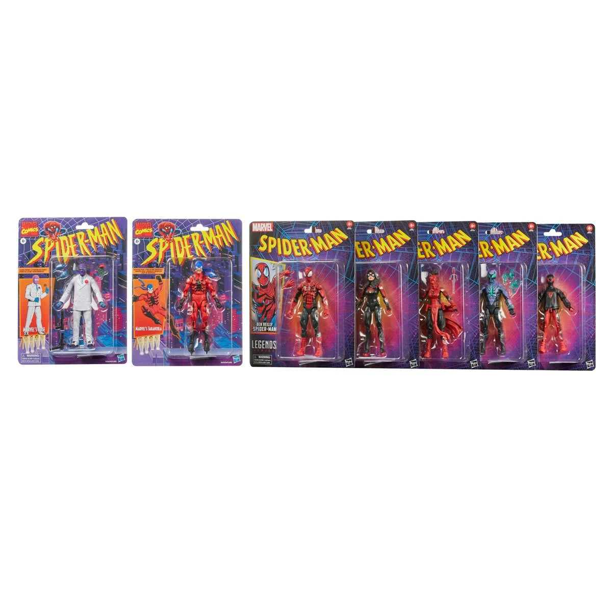 Marvel Legends Series Spider-Man Retro Wave 3 (Full set of 7) 6" Inch ...