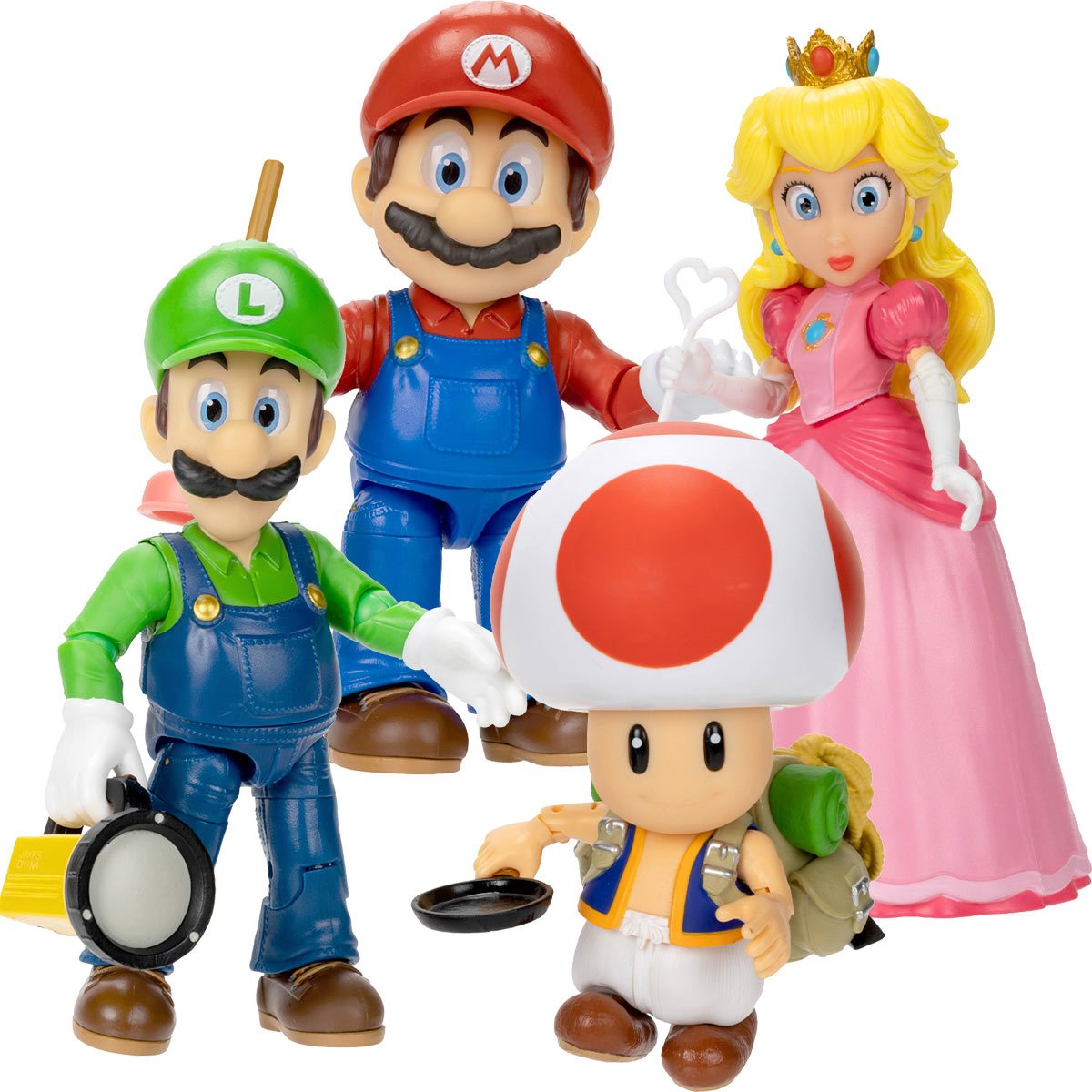 The Super Mario Bros. Movie - Wave 1 (4 Figures) 5" Inch Scale Action ...
