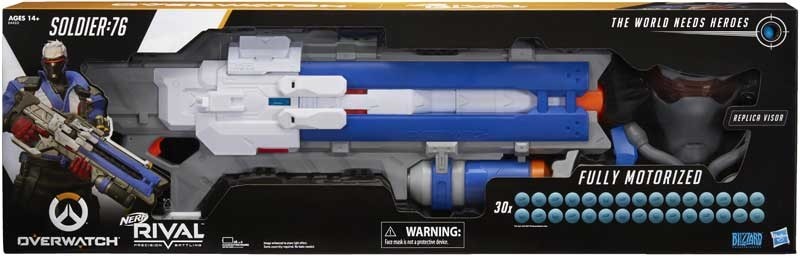 Nerf Overwatch Soldier 76 Pulse Rifle Blaster and Mask – Props ...