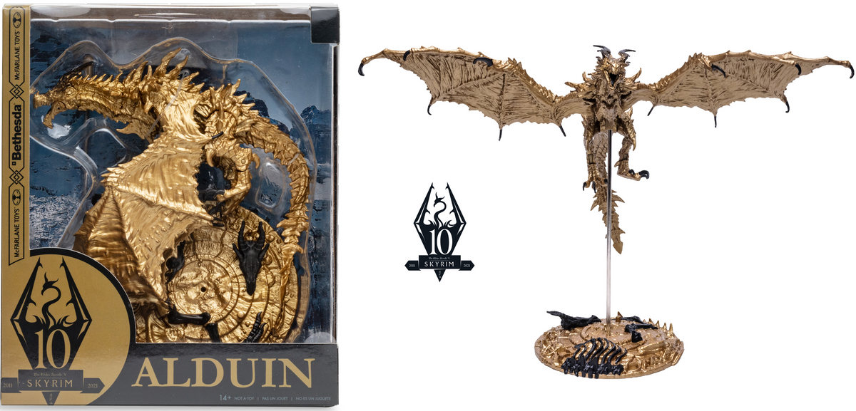 Elder Scrolls V: Skyrim Alduin Gold 10th Anniversary Version Action Fi ...