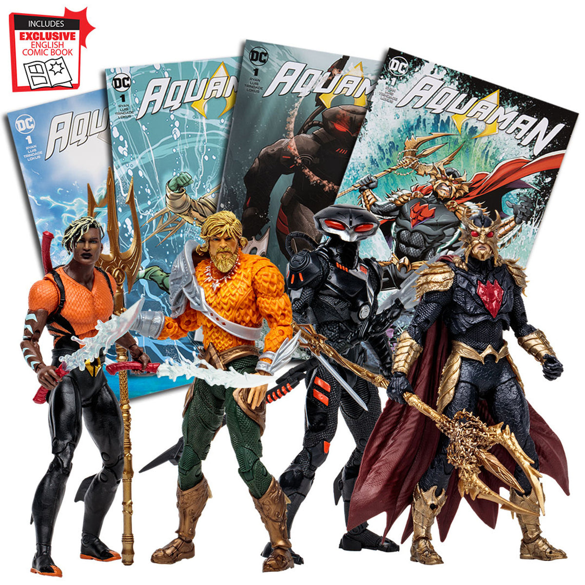 DC Multiverse Aquaman DC Page Punchers Wave 3 Bundle w/ Comics 7" Inch ...