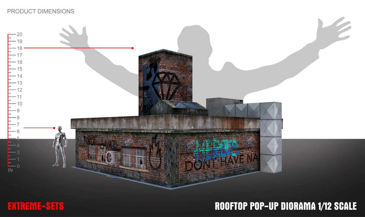 Rooftop Pop-Up 1:12 Scale Diorama - Extreme Sets – Props & Replicas.co.uk
