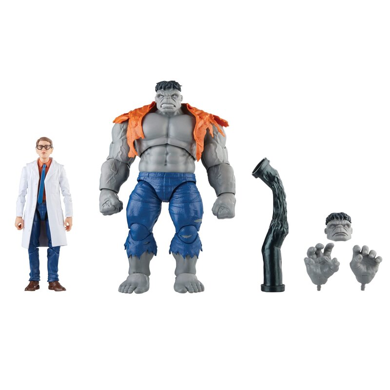 Marvel Legends Series Gray Hulk and Dr. Bruce Banner (2 Pack) 6" Inch ...