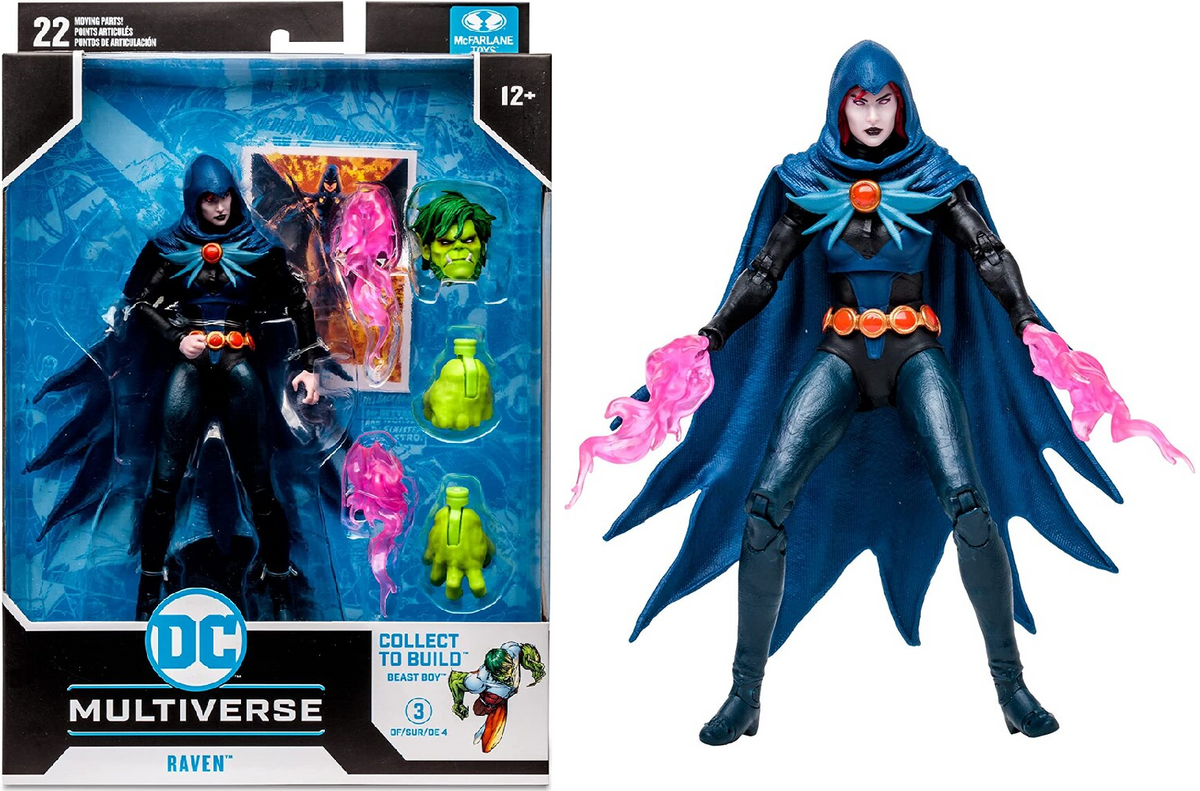 DC Multiverse Titans Raven (Build a Figure - Beast Boy) 7" Inch Scale ...