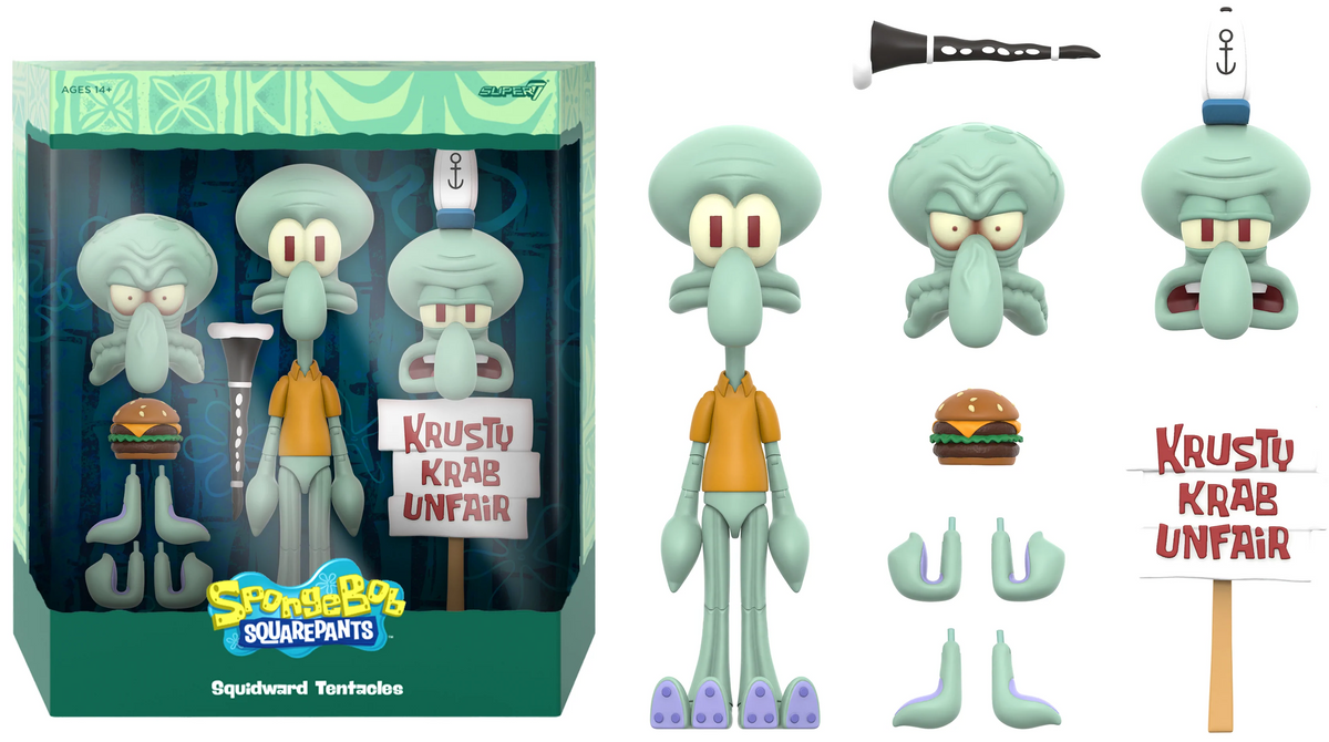SpongeBob Squarepants Ultimates Squidward Tentacles 7" Inch Scale Acti ...