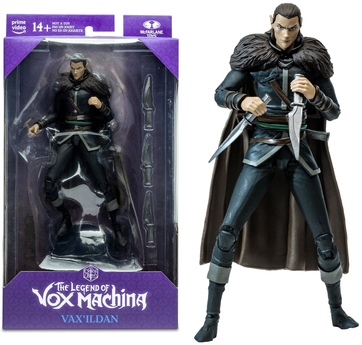 Critical Role Vax’ildan (The Legend of Vox Machina) 7" Inch Scale Acti ...