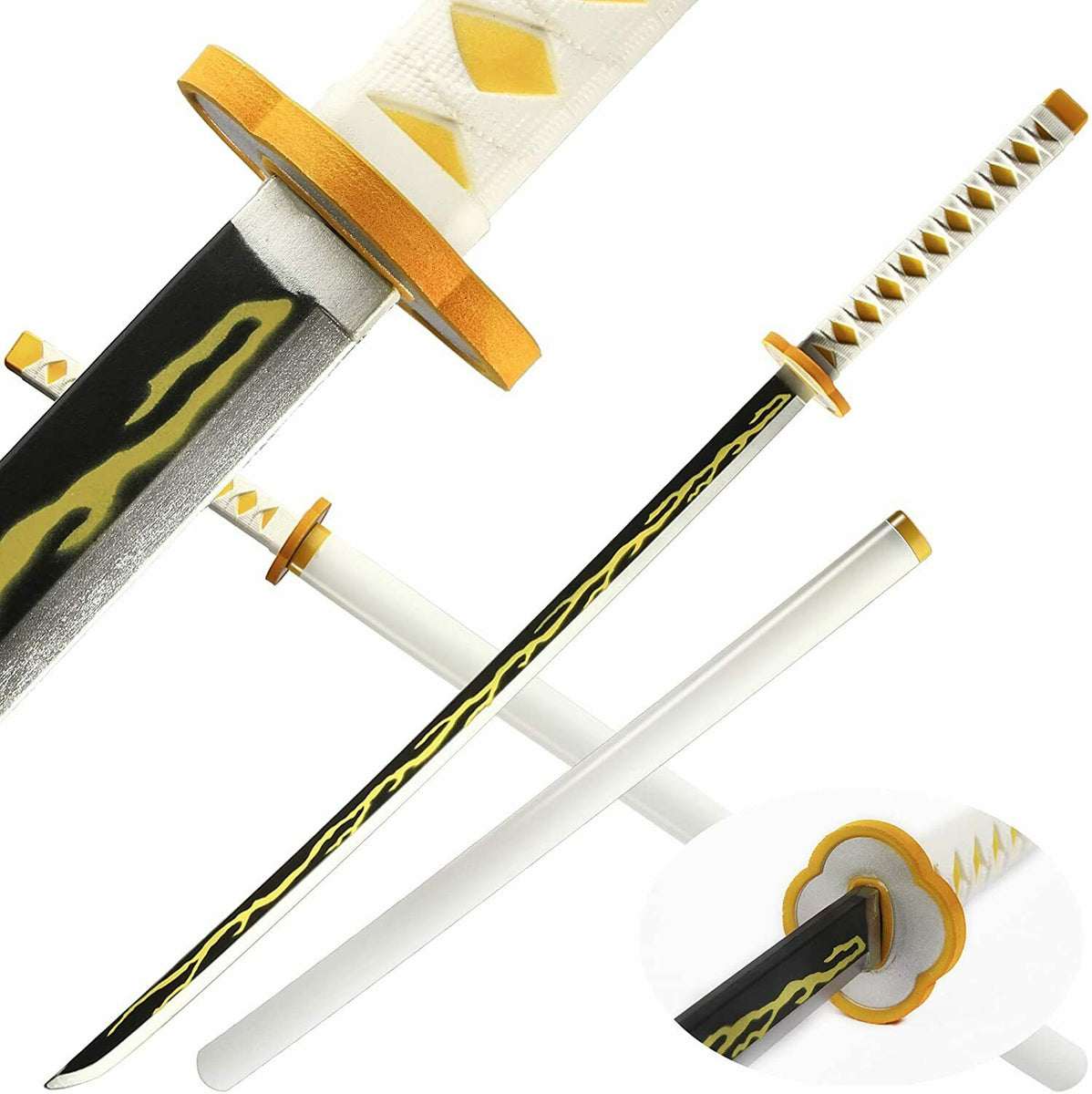 Demon Slayer 'Agatsuma Zenitsu' Style Foam Sword with Scabbard – Props ...